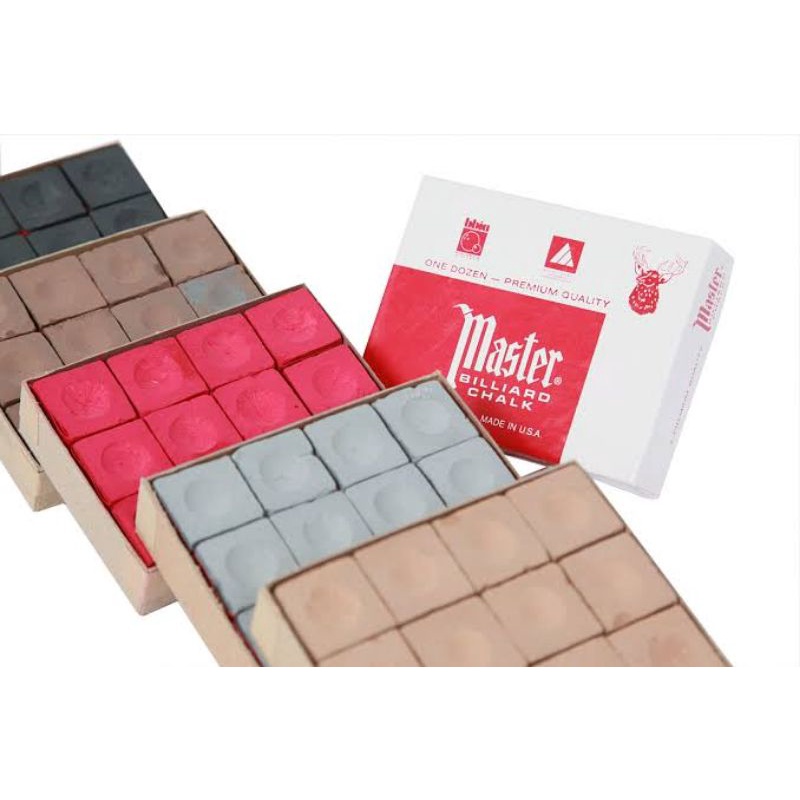 Pool / Billiards - ( 1 Dozen ) Master ® Billiard Chalk Original U.S ...