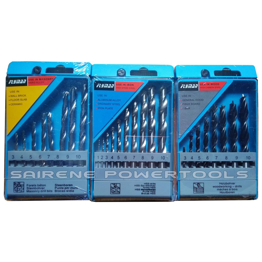 FLYMAN USA DRILL BITS METAL/CONCRETE/WOOD | Shopee Philippines