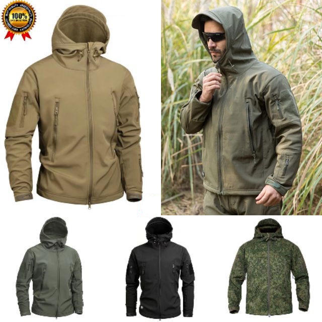 Men's Waterproof Jacket hight quality outdoor jacket hoodie Soft Shell ...