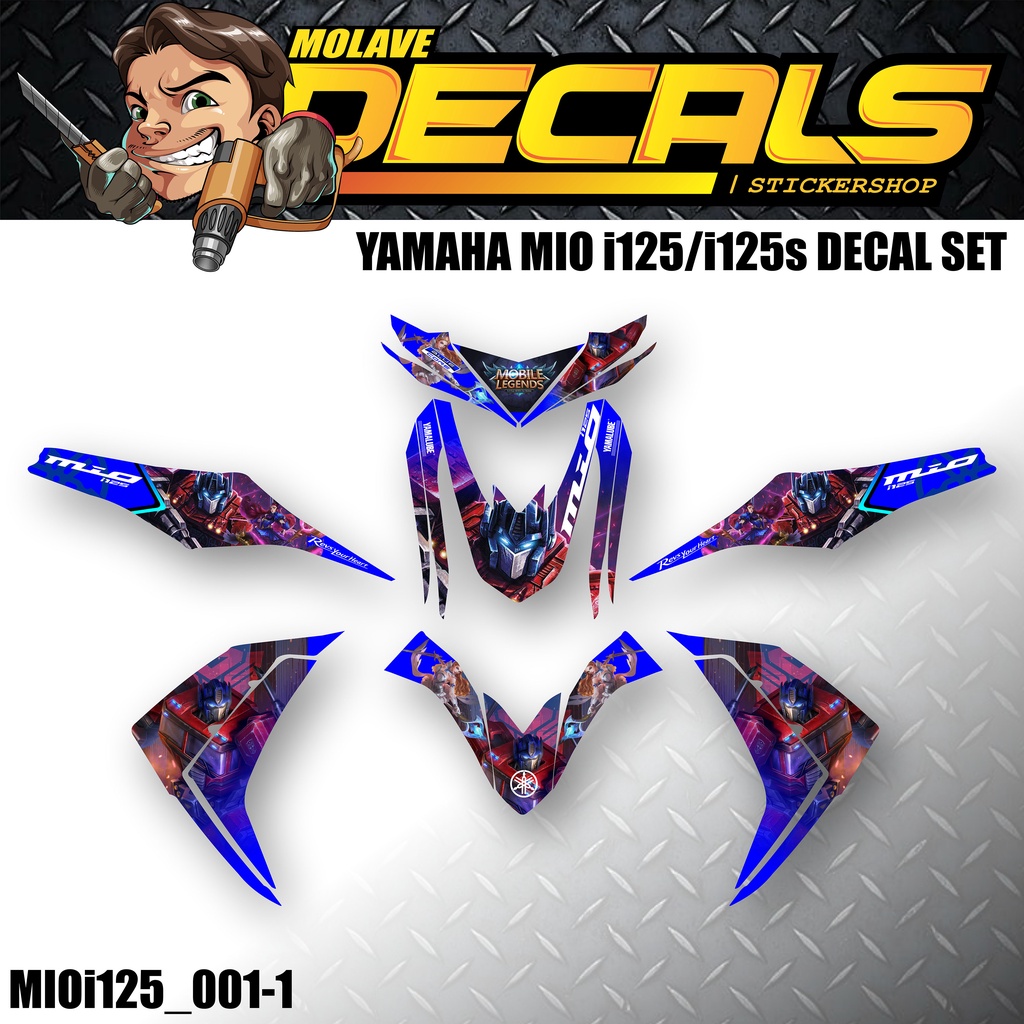 Yamaha Mio i125 Decals Set | MIOI125_JOHNSONODETTE_ML | Shopee Philippines