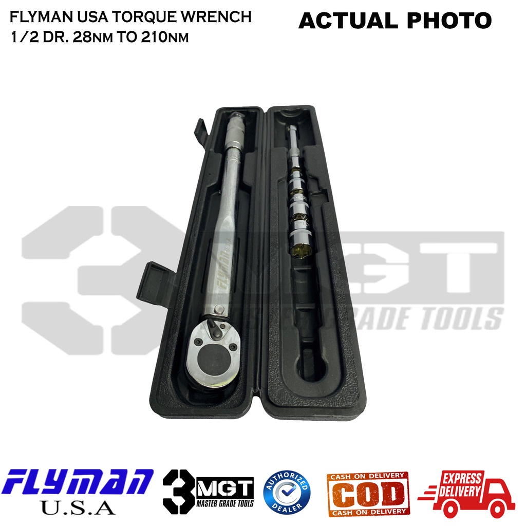 Flyman Usa Torque Wrench 1/2 drive 150FT LBS Maximum | Shopee Philippines