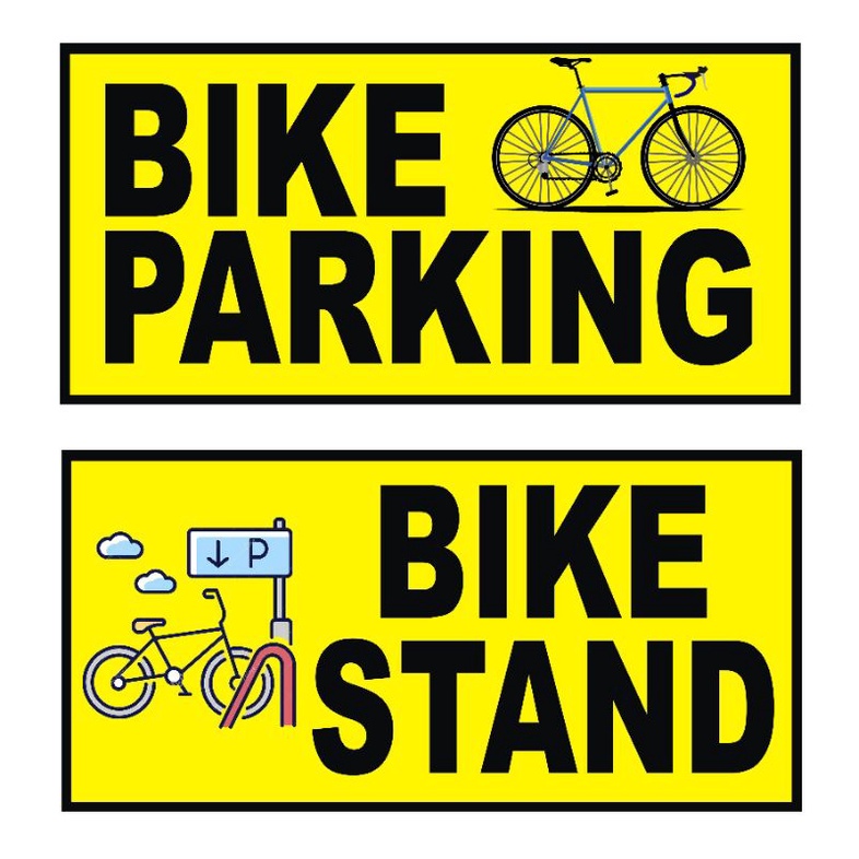 bike parking sign bike stand sign | Shopee Philippines