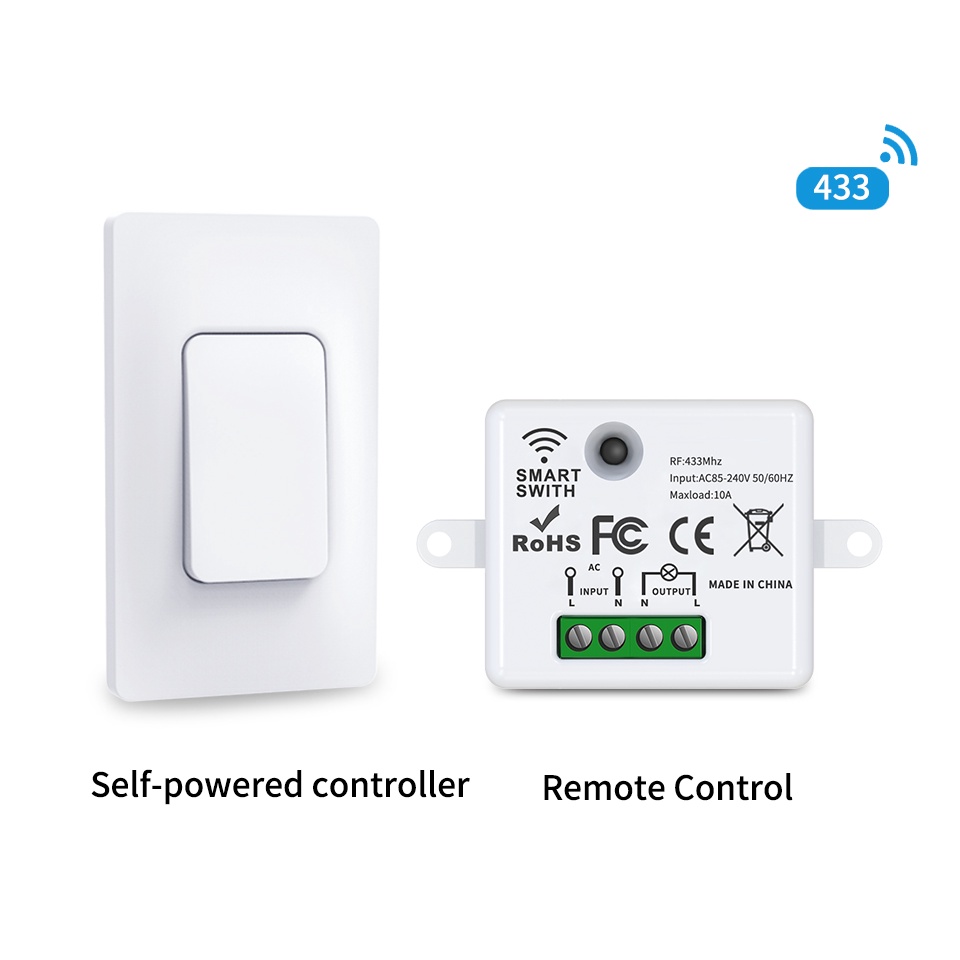 SIXWGH DIY Wireless Switch Retrofit switch remote controller Switch no ...