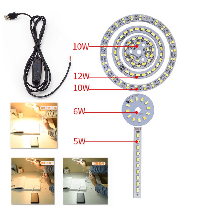 LED Light Beads bulb Light Source SMD 5730 board chip Round 5w 10W 30W Surface night DC 5V ...