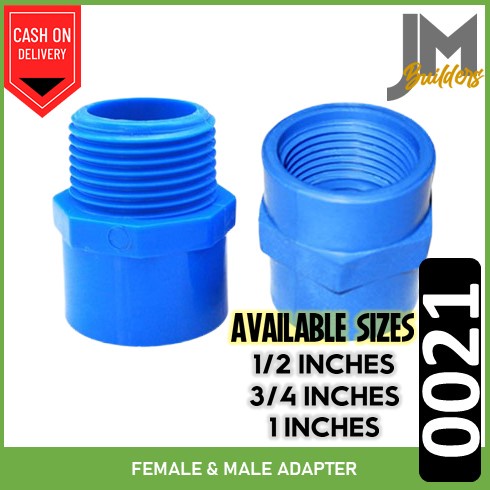 JM H-0021 Blue PVC Fittings 1/2" | 3/4" | 1" | PVC FEMALE ADAPTER & PVC ...