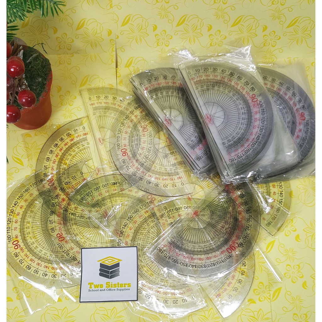 TS - Small Clear Protractor Plastic Math - Protractors Measuring Tool ...