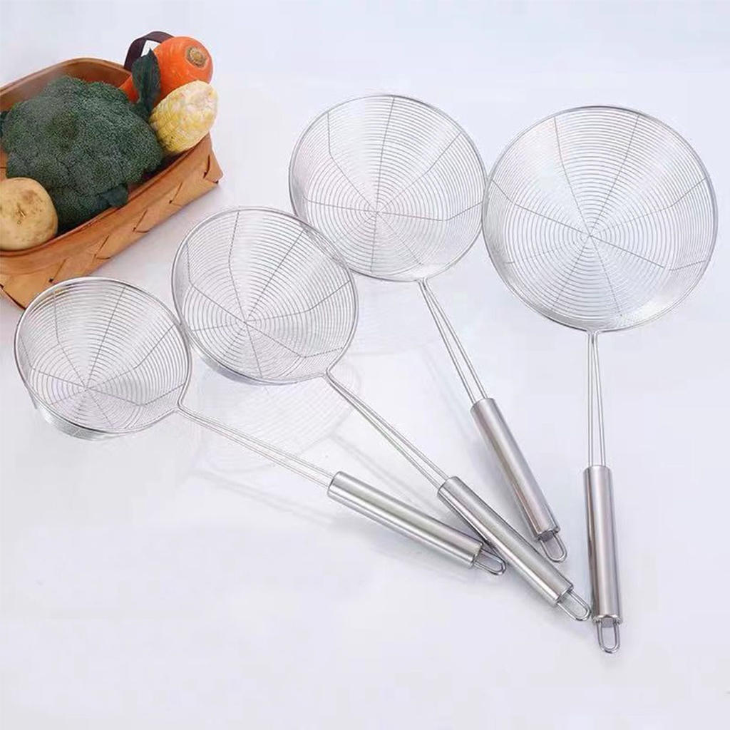 STAINLESS STEEL FRIES SKIMMER /COLANDER/STRAINER 18cm | Shopee Philippines