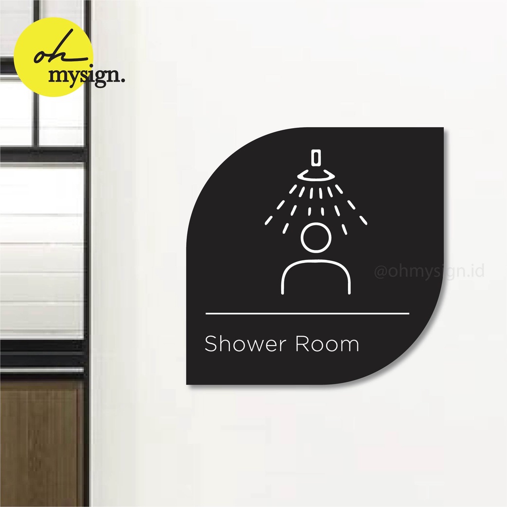 Acrylic Sign Board Acrylic Rounded - Shower Room | Shopee Philippines