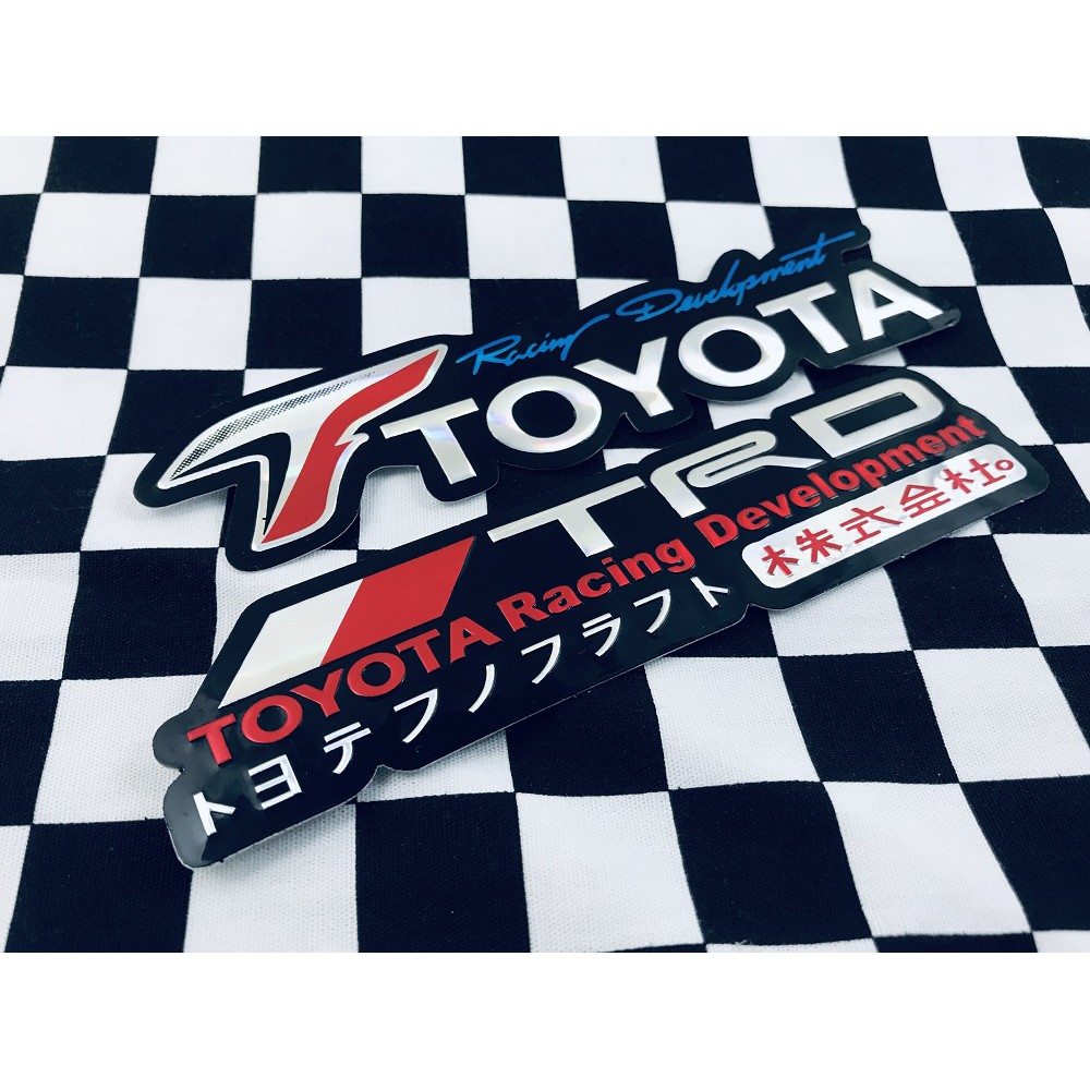 Toyota Racing Sticker TRD Japan JDM 2pcs 3D Embossed Car Body Decal ...