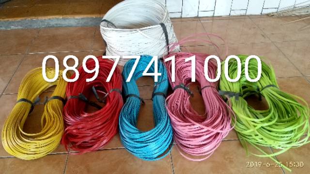 Synthetic plastic rattan rope material, rattan kokedama, price per 60 ...