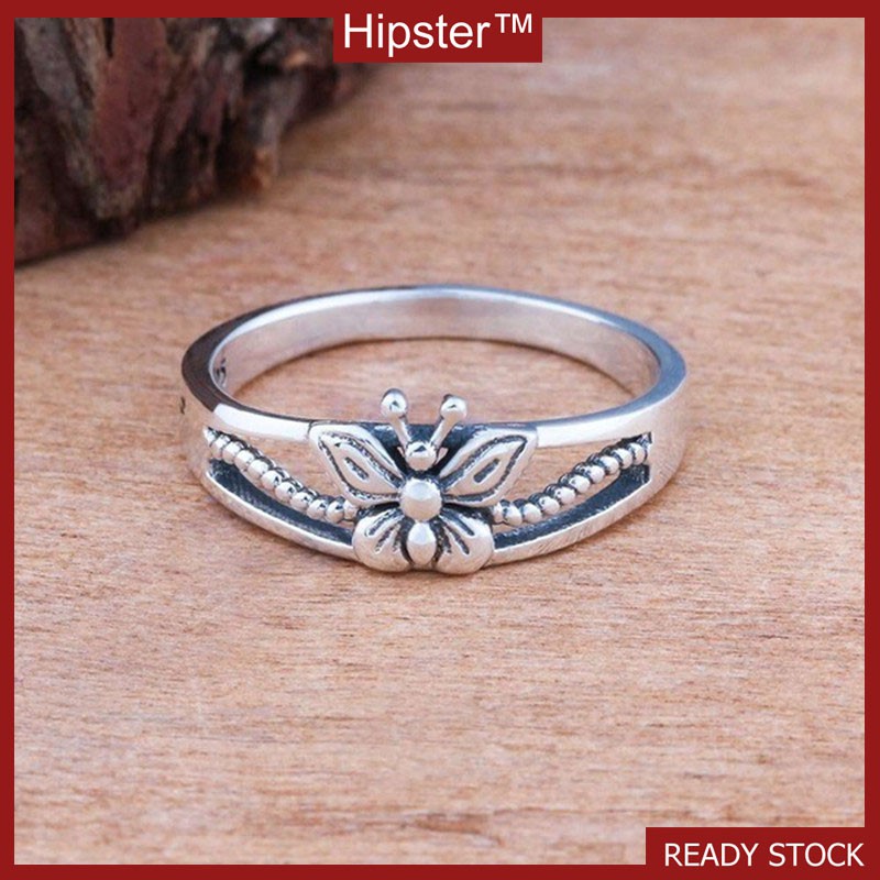 925 Silver Butterfly Shape Ring for Women | Shopee Philippines