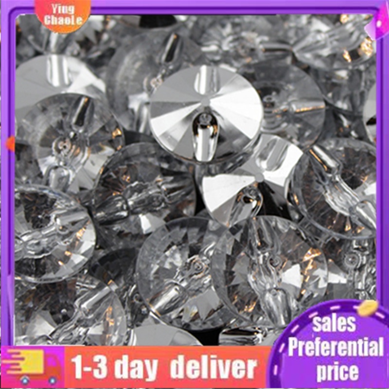 NEW 100pcs Acrylic Crystal Diamond Buttons Home Textile Sofa Clothing ...