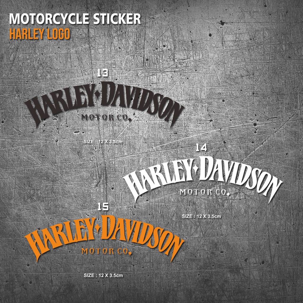 Harley Davidson Logo Car Helmet Motorcycle Sticker Catalog 03 | Shopee ...