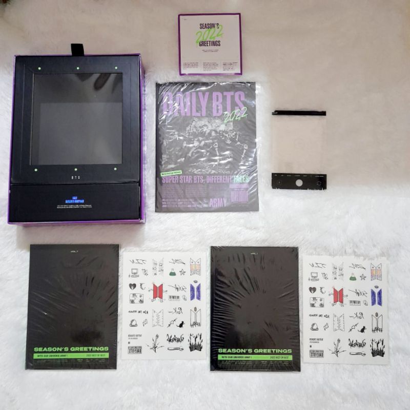 Season's GREETING 2022 BTS SHARING OUTBOX TABLOID POSTER DIARY STICKER ...