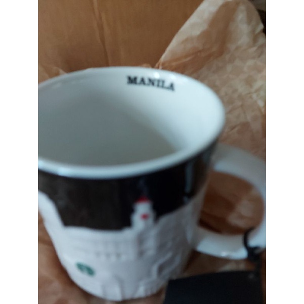 2015 Starbucks Manila Relief mug 16 oz original with sku sticker brand ...
