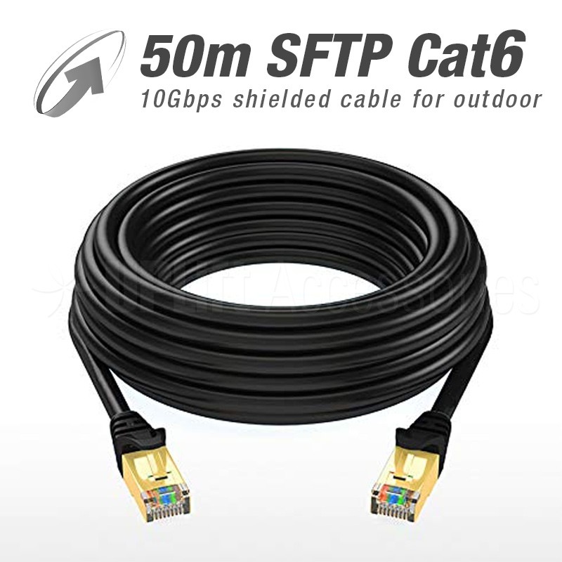 SkyWave Cat6 SFTP Shielded LAN Cable for Outdoor (50 Meters) | Shopee Philippines