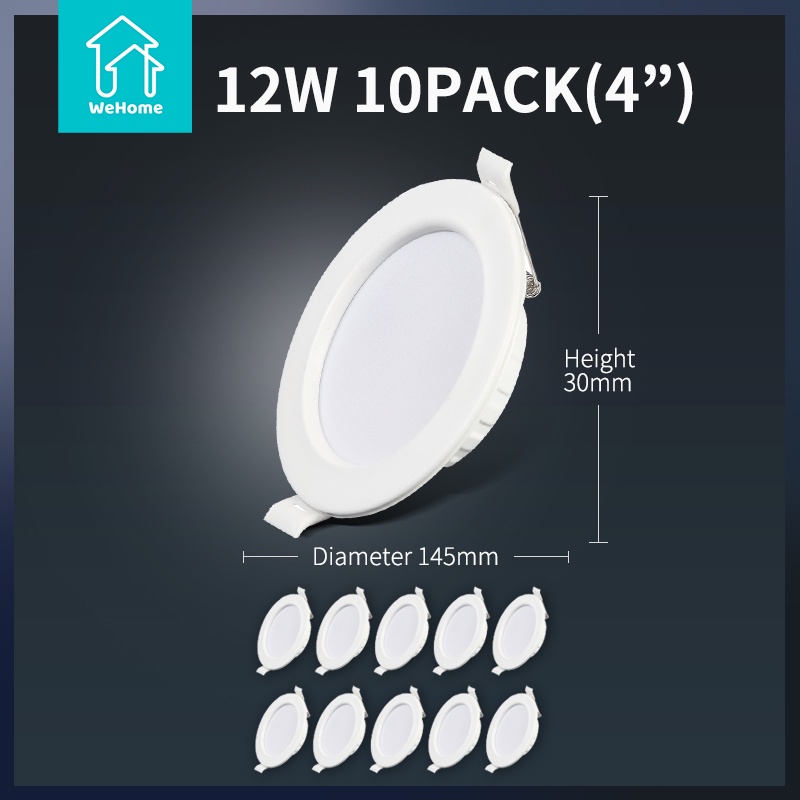 WeHome 10 Pack Ultra-Thin LED Ceiling Light Pin Lights, 6500K Daylight ...