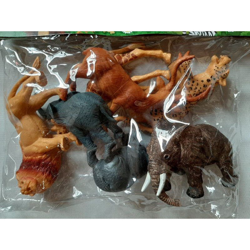 shop : ANIMAL Safari Jungle Toy Figure Cake Topper 5-6" 7-Pc Set Lion ...