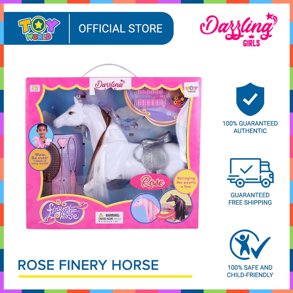 Dazzling Girls Finery Horse - Rose Ver. 3 - White Horse with ...