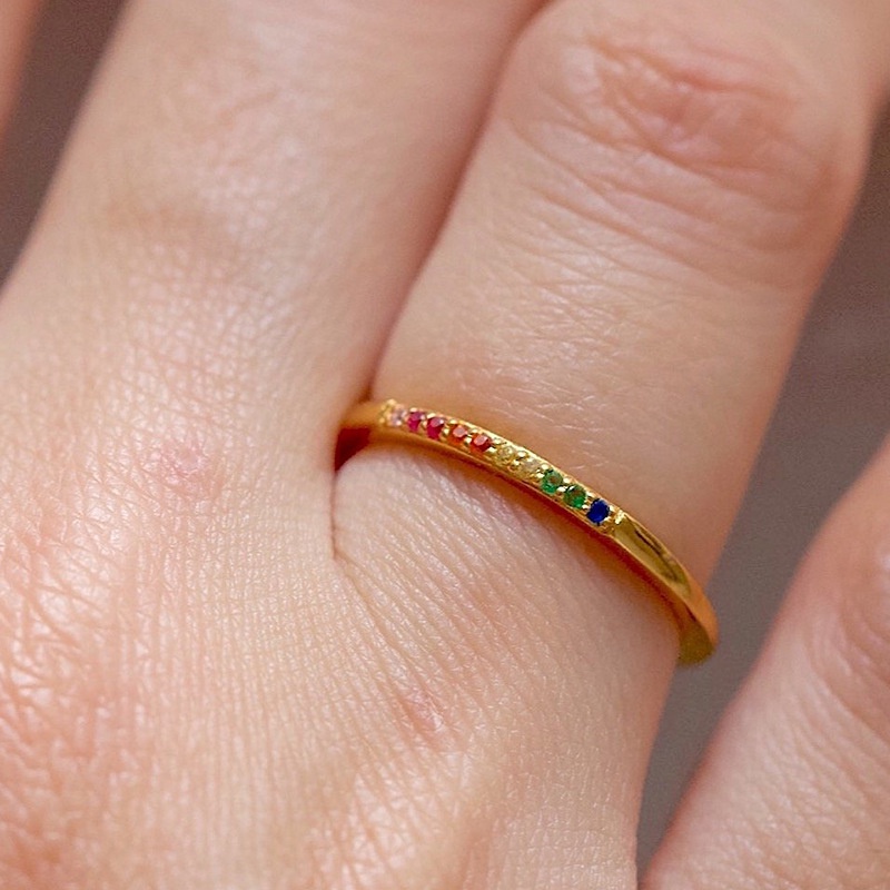 Titanium steel electroplated 18k real gold color diamonds zircon ...