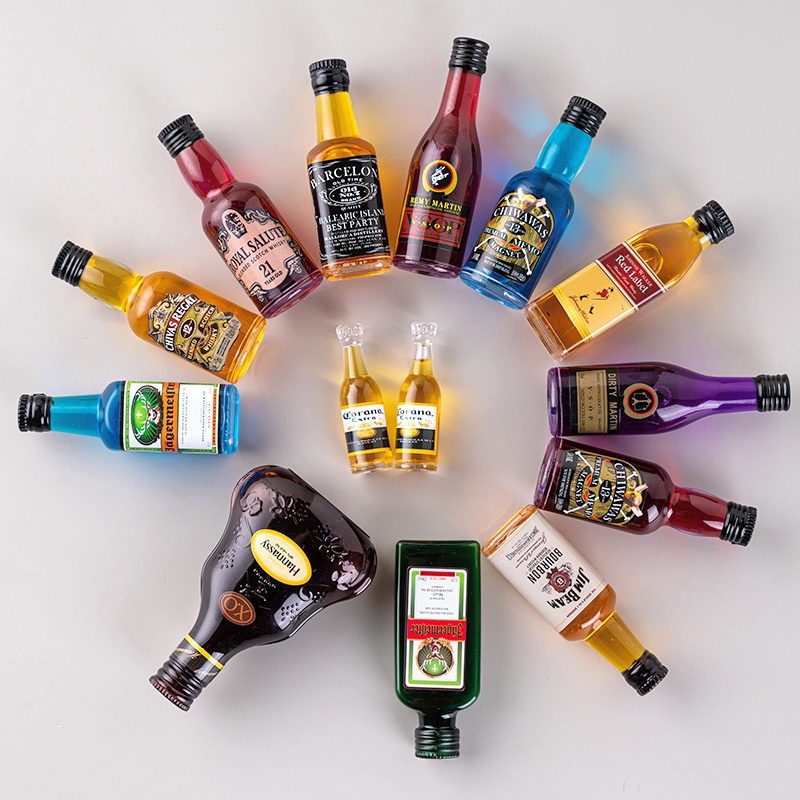Beer Bottle Wine alcohol Whiskey Miniature Cake Topper Decoration ...
