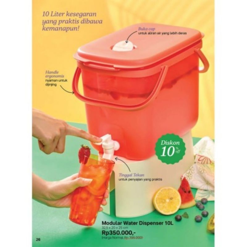 10 liter water dispenser Large water Kettle tupperware | Shopee Philippines