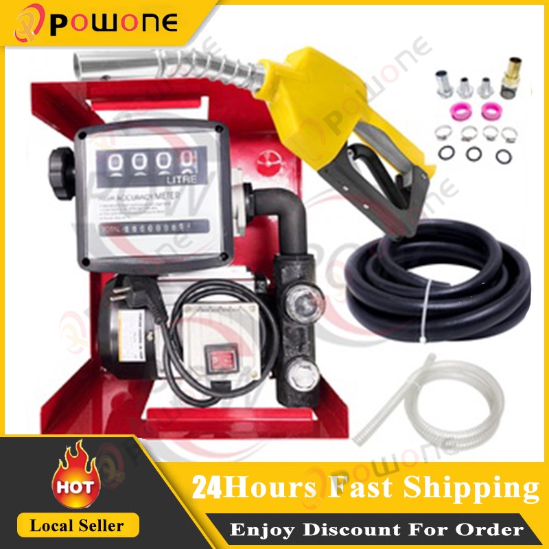 220V 12V 24V Electric Fuel Self-Priming Transfer Pump Oil Diesel Kerosene 60L/Min 550W Oil Pump ...