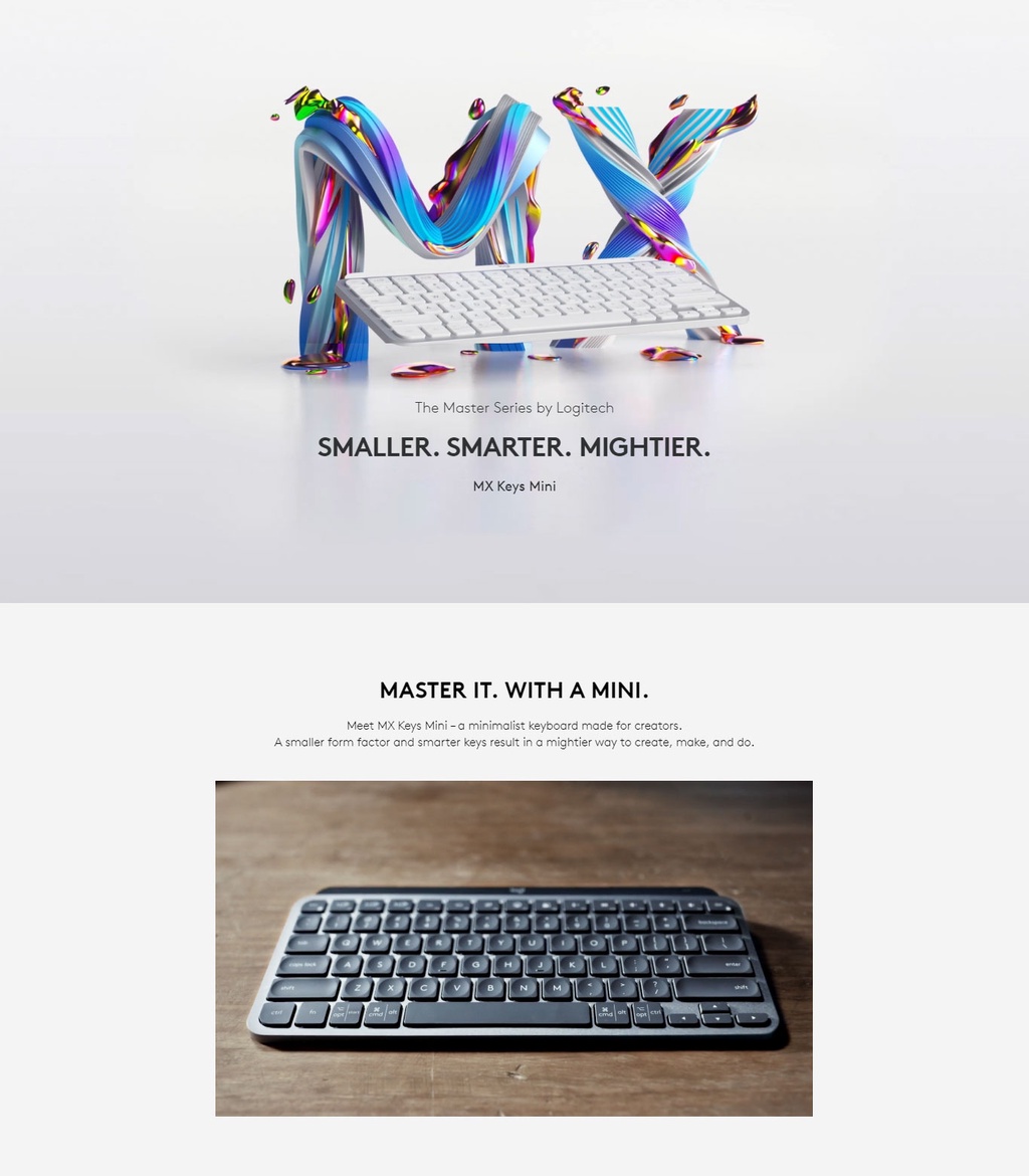 Logitech MX Keys Mini Wireless Rechargeable Illuminated Keyboard Mac ...