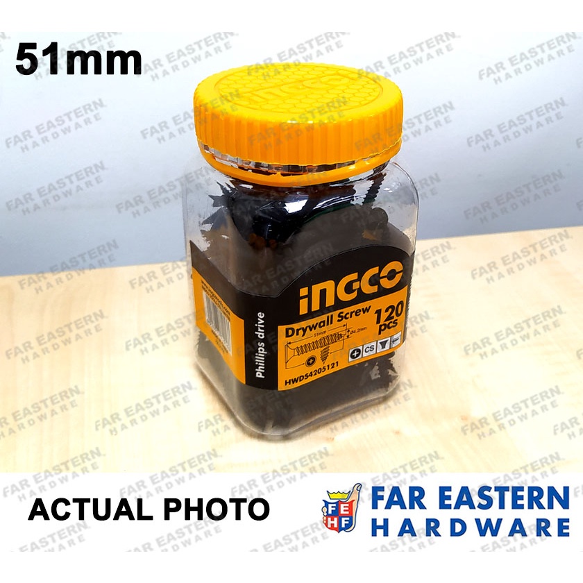 INGCO Gypsum Screw for Wood Drywall Black Phillips Screws INHT | Shopee ...
