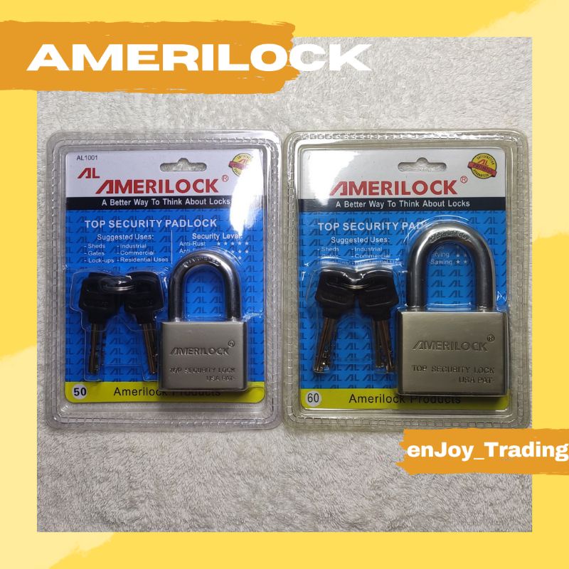 PER PIECE 100% ORIGINAL AMERILOCK Pearl Satin Finish Brass Padlock Top ...