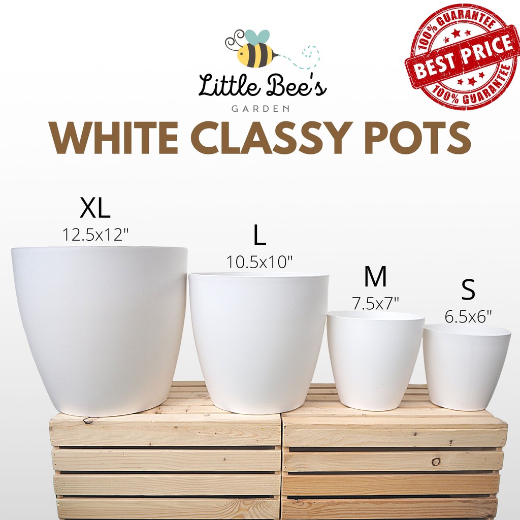 White Classy Minimalist Nordic Pots | Pearlwave | Yayamanin Pots ...