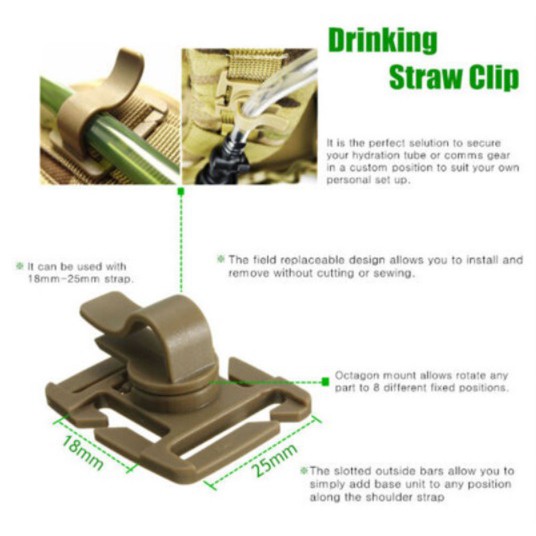 ROTATABLE MOLLE HYDRATION BLADDER DRINKING STRAW TUBE | Shopee Philippines