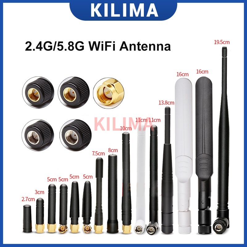 2Pcs 2.4G 5G 5.8G 2.4Ghz 5.8Ghz Antenna WiFi Bluetooth Dual Band High ...