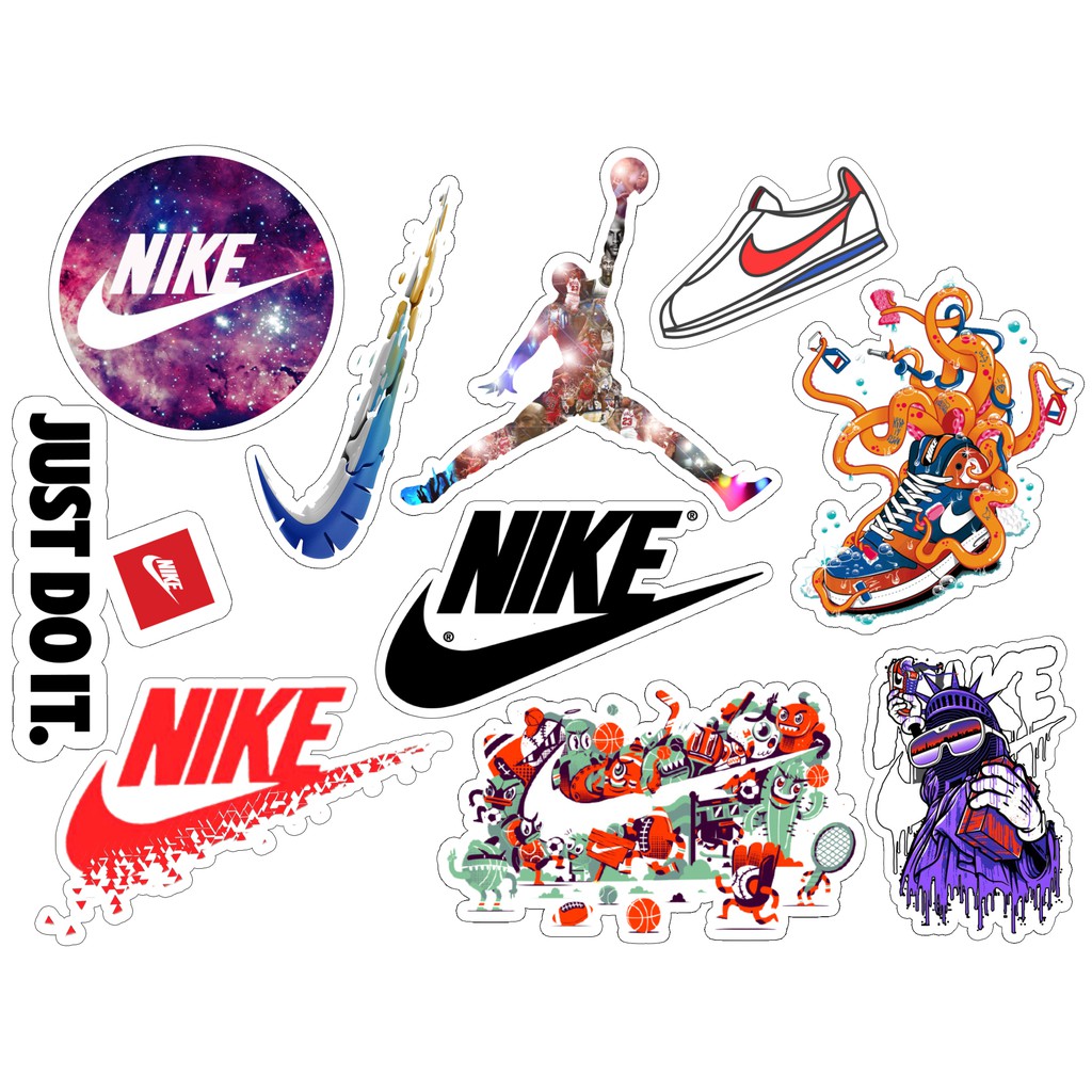 Swoosh Ver. 1 Logos Vinyl Sticker Pack (Vintage Stickers for Phones ...
