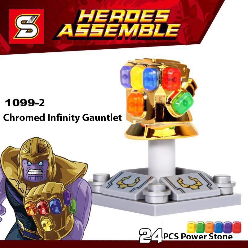 SY 1099-2 Chrome Infinity Gauntlet for Bigfigure minifigure thanos ...