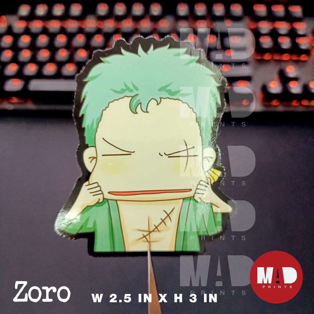 One Piece Cute Stickers - Luffy / Nami / Ussop / Zoro / Sanji / Robin ...