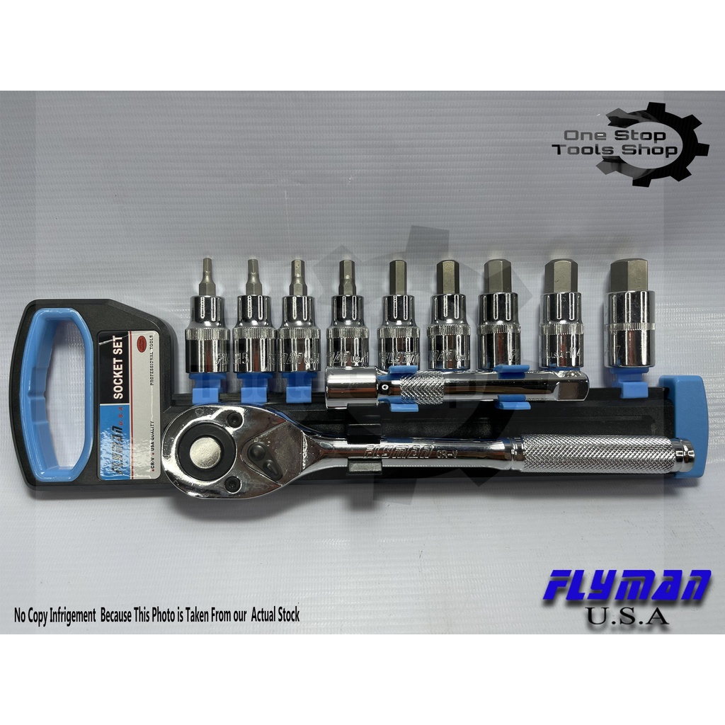 ONE STOP TOOLS SHOP ORIGINAL FLYMAN HEAVY DUTY COMPACT SOCKET SET ...