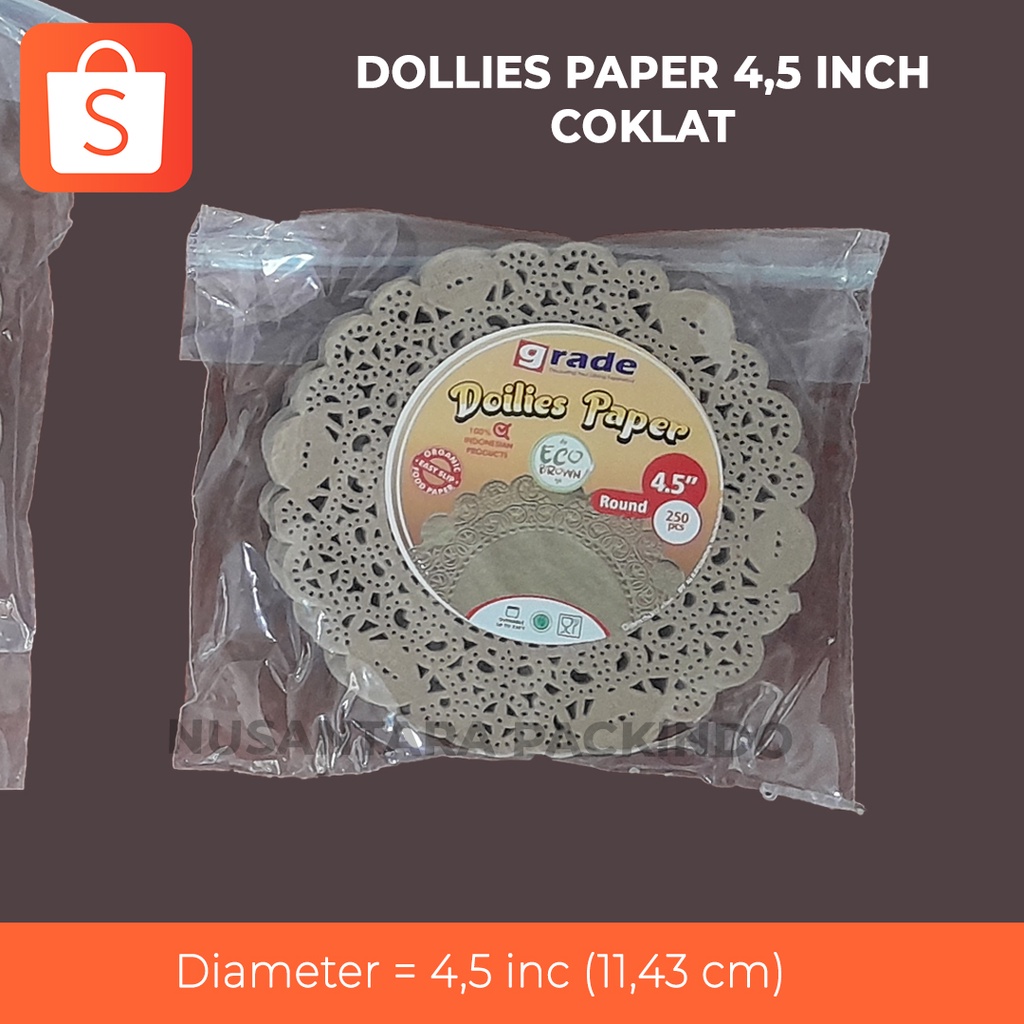 Paper Lace Doilies Paper 4,5 Inch Brown (250 Pcs) | Shopee Philippines