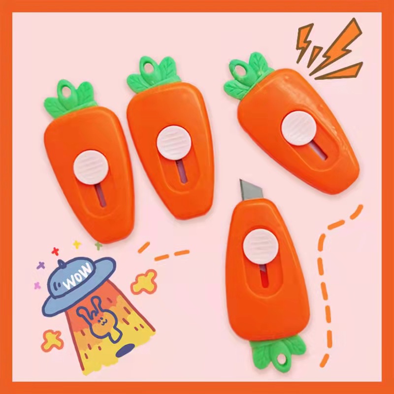 Mini Utility knife carrot Shaped Box Cutter Retractable Letter Opener ...