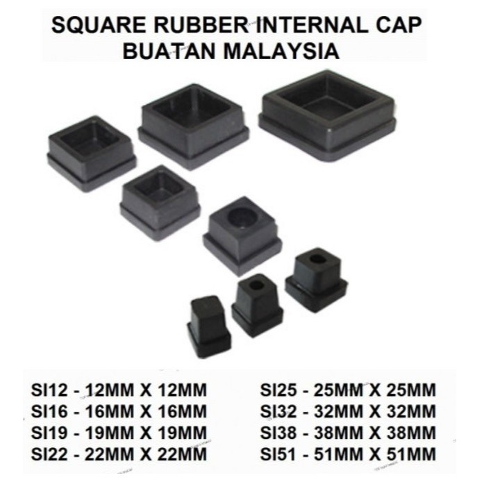 Square Internal Rubber Cap Rubber Cover Rectangular Table Leg Rubber ...