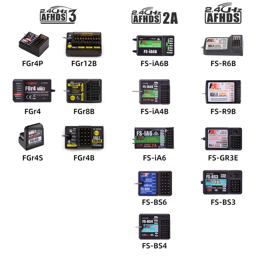 Flysky RC Receiver Compatible with FS-i6 FS-GT3B PL18 NB4 Transmitter ...