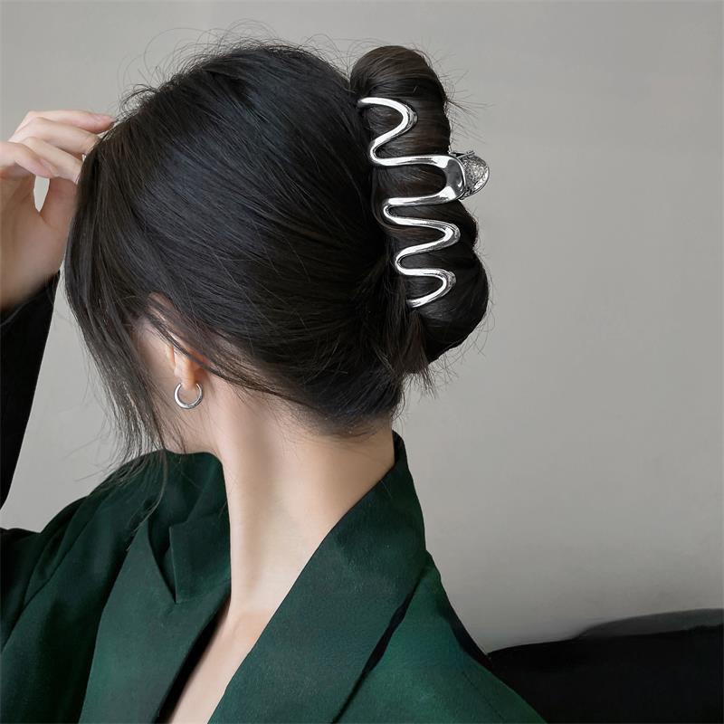 Wavy Lines Hairpin Eight Fixed Grips Hair Accessories Big Hairpin for ...