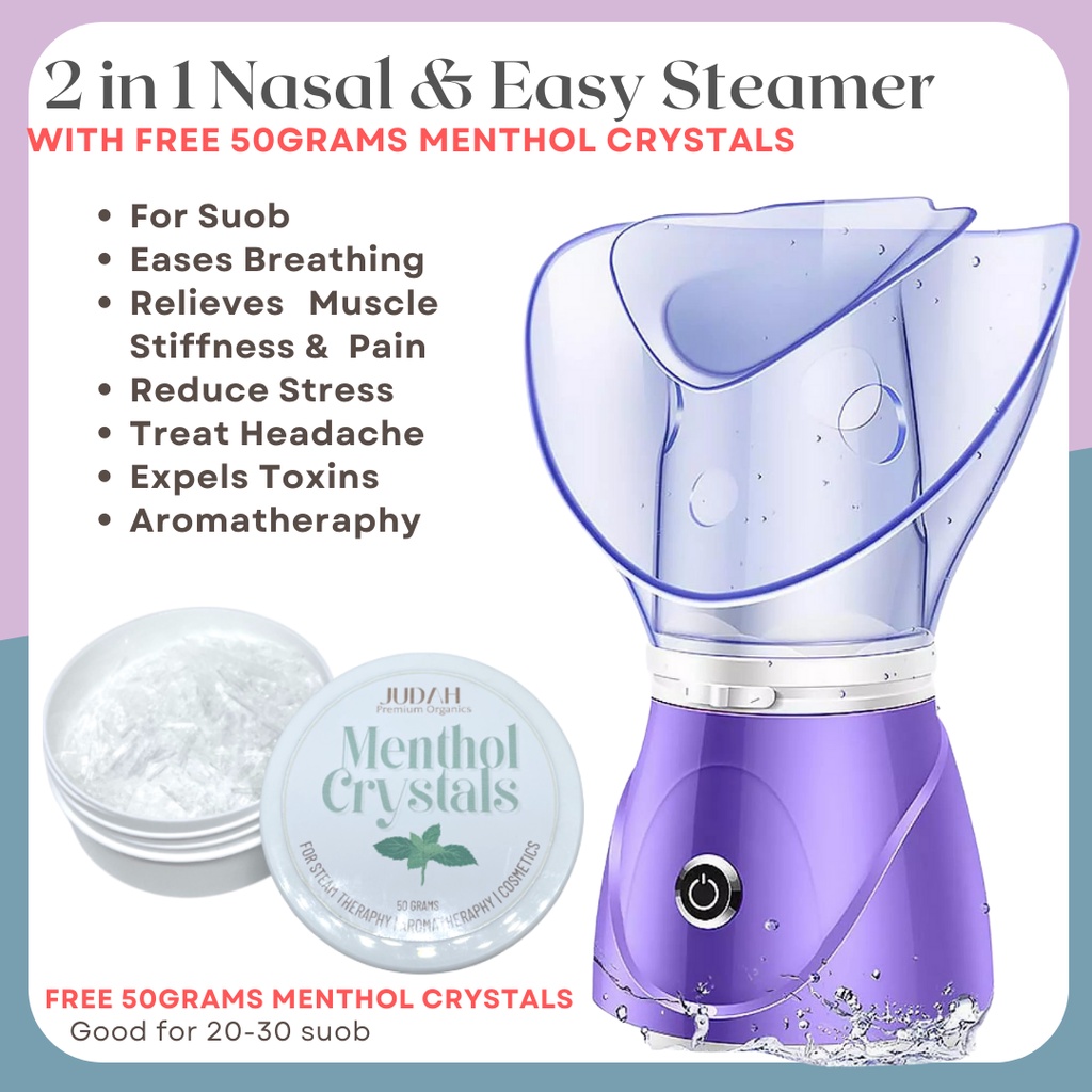2 in 1 Face and Sinus Steamer with free 50g Menthol Crystals for Suob ...