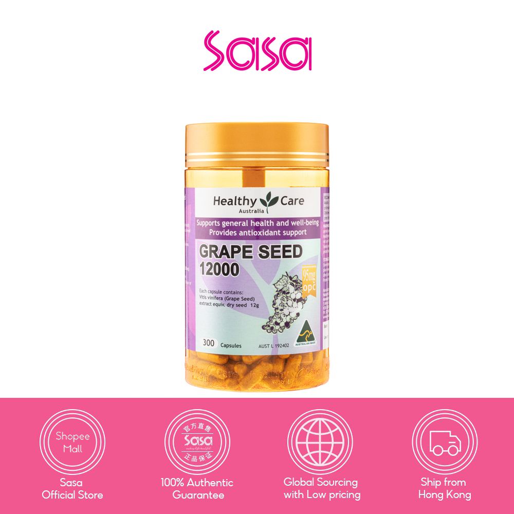 Healthy Care Grapeseed Extract 12000 (300 Capsules) | Shopee Philippines
