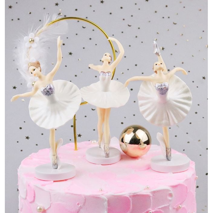 3pcs ballerina dancer figurines as cake toppers ballet dancer cake ...