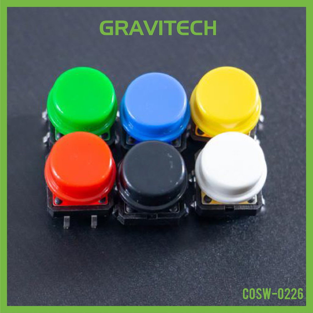 [Gravitechthai] Momentary Push Button Switches-12mm Square 6 Colours | Shopee Philippines
