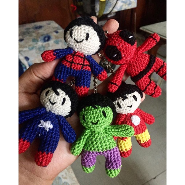 Amigurumi Marvel Characters Keychain | Shopee Philippines