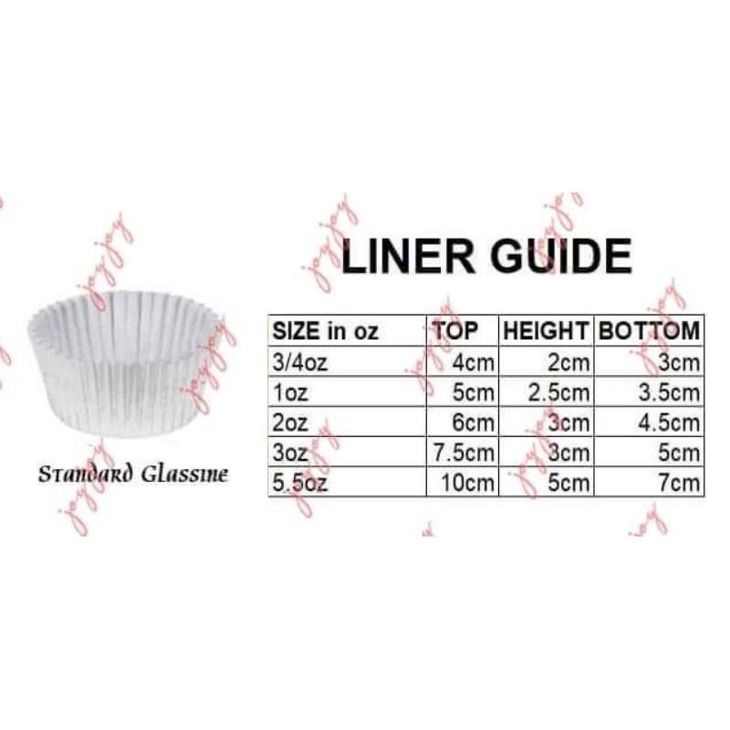 Measuring Cup Cupcake Liner Glassine Baking Cups Approx 350pcs 3 4oz