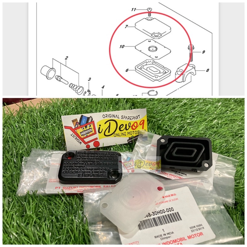 Rubber Seal Cover for Front Brake Fluid Reservoir Satria Fu Injection ...