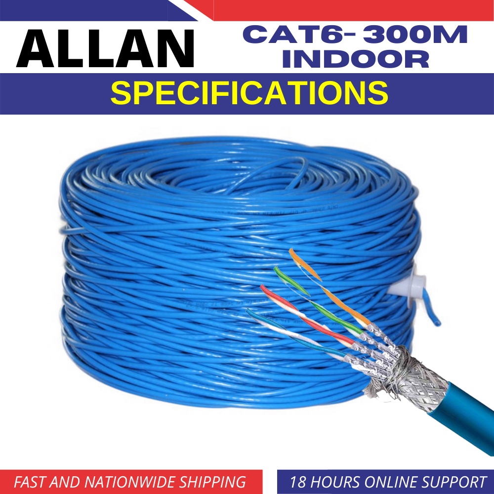 Allan Superstore UTP Cable 300m Cat6e Indoor / Ethernet Cable / Cat6 ...